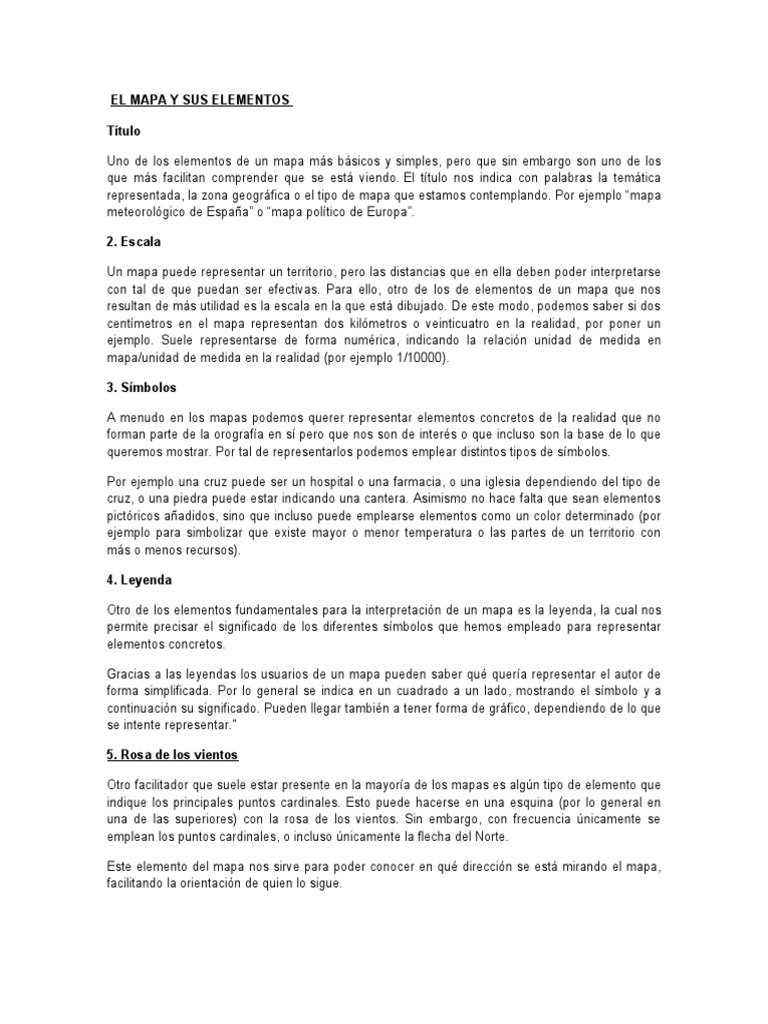 El Mapa y Sus Elementos | PDF | Geografía | Mangle