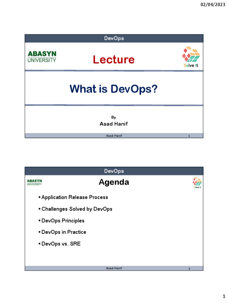 (DevOps) Lecture - What Is DevOps - For Students | PDF | Computing | Technology Development