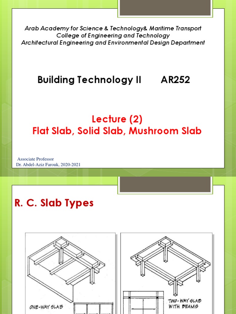 Analysis of Slab Types and Structural Details for Flat Plate and Mushroom Slabs | PDF | Column ...