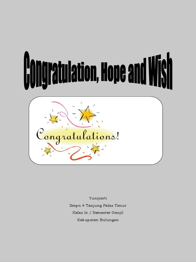 Bahan Materi Ajar Congratulation Yuniyarti | PDF