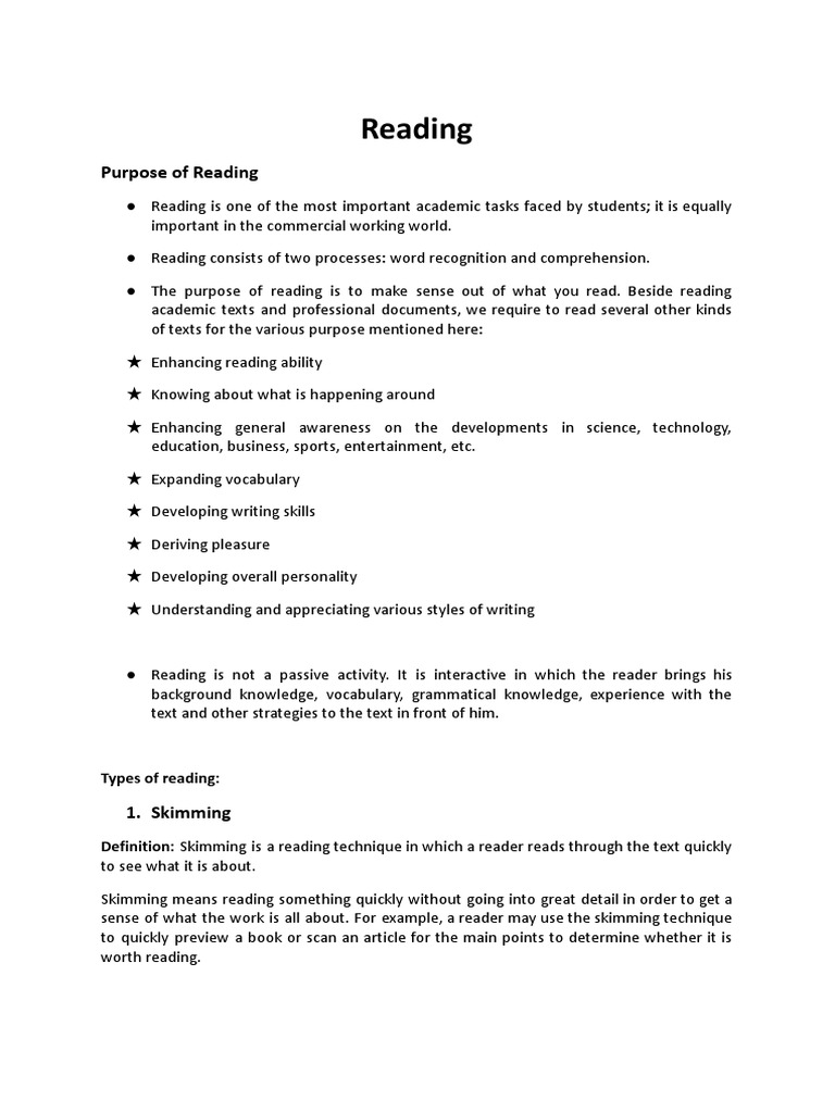 Unit - 4 Reading | PDF | Speed Reading | Reading Comprehension