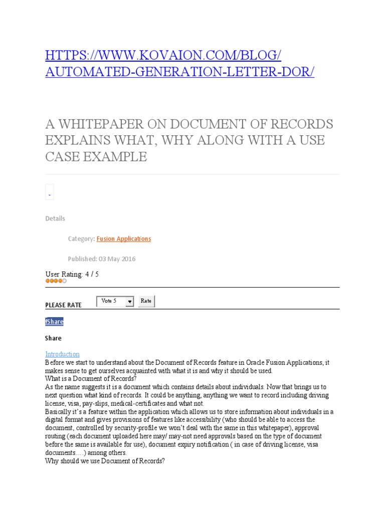 Automated-Generation-Letter-Dor/: A Whitepaper On Document of Records ...