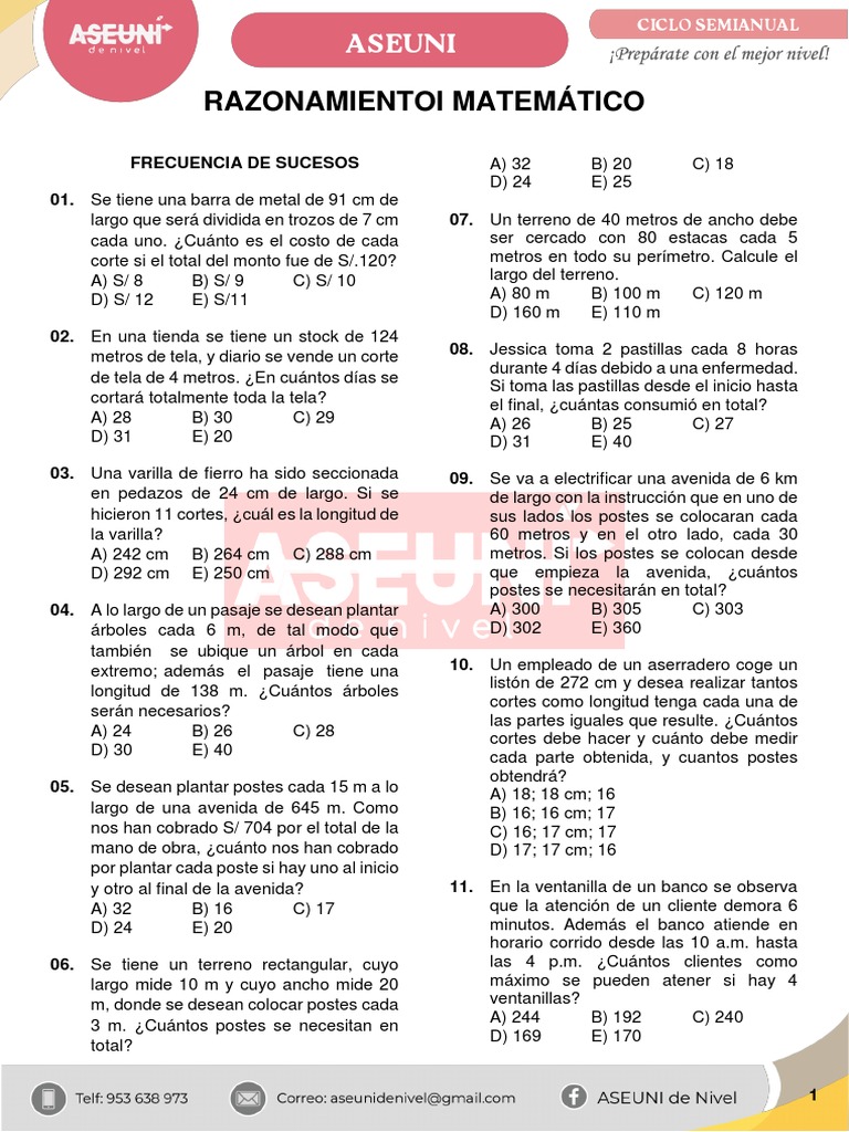 RM22 Semianual - Frecuencia de Sucesos | PDF | Metrología | Longitud