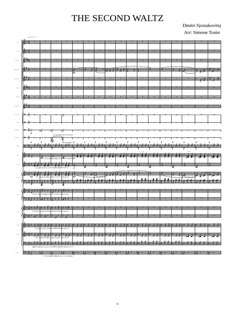 The Second Waltz - For School Orchestra | PDF | Orchestras | Music ...