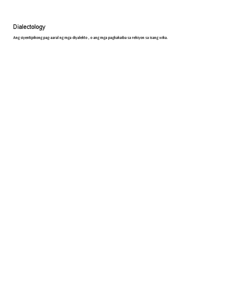 K 3 Dialectology | PDF