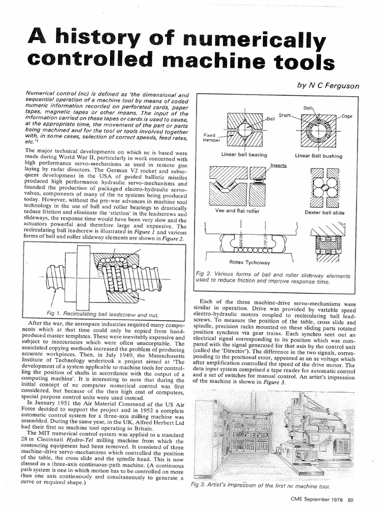 A History of Numerically Controlled Machines | PDF