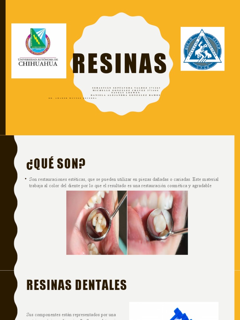 Resinas 2 | PDF | Compuesto Dental | Química