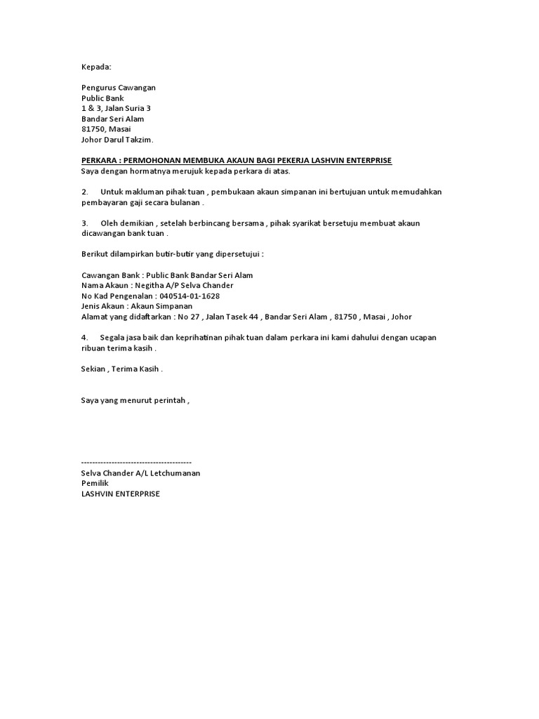 Company Letter | PDF