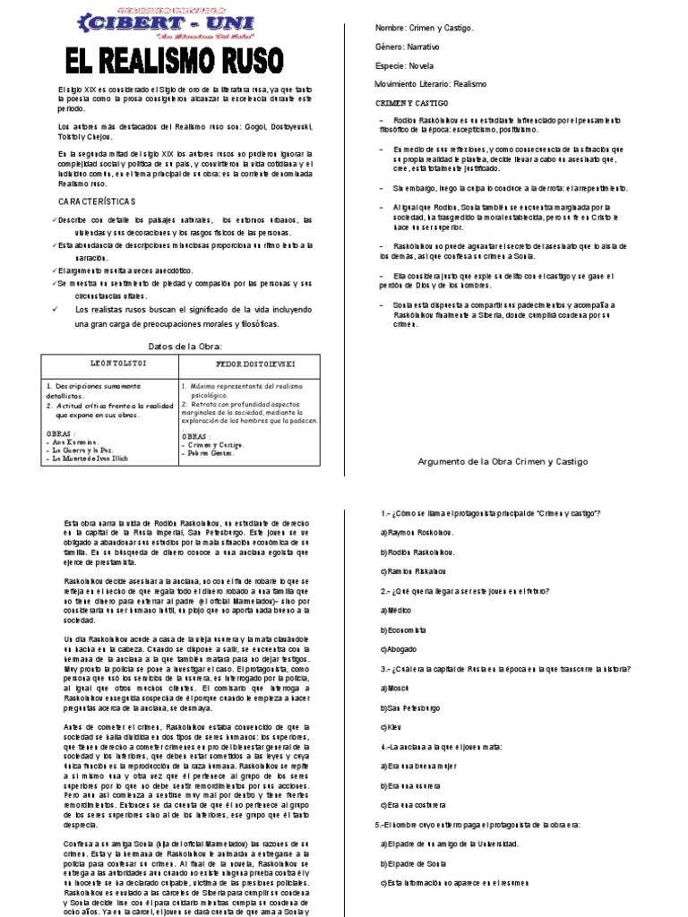 Realismo Ruso | PDF | Crimen y castigo