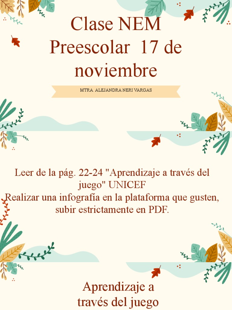Aprendizaje Lúdico En Preescolar Pdf Educación De La Primera
