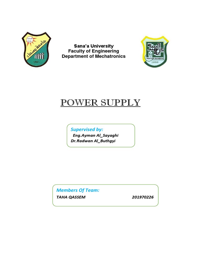 Power Supply Parts List and Design | PDF | Rectifier | Power Supply