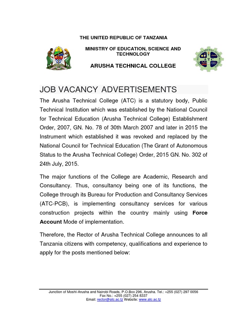 Advert For Clerk of Works - 14.02.2023-1 | PDF | Engineering | Architect