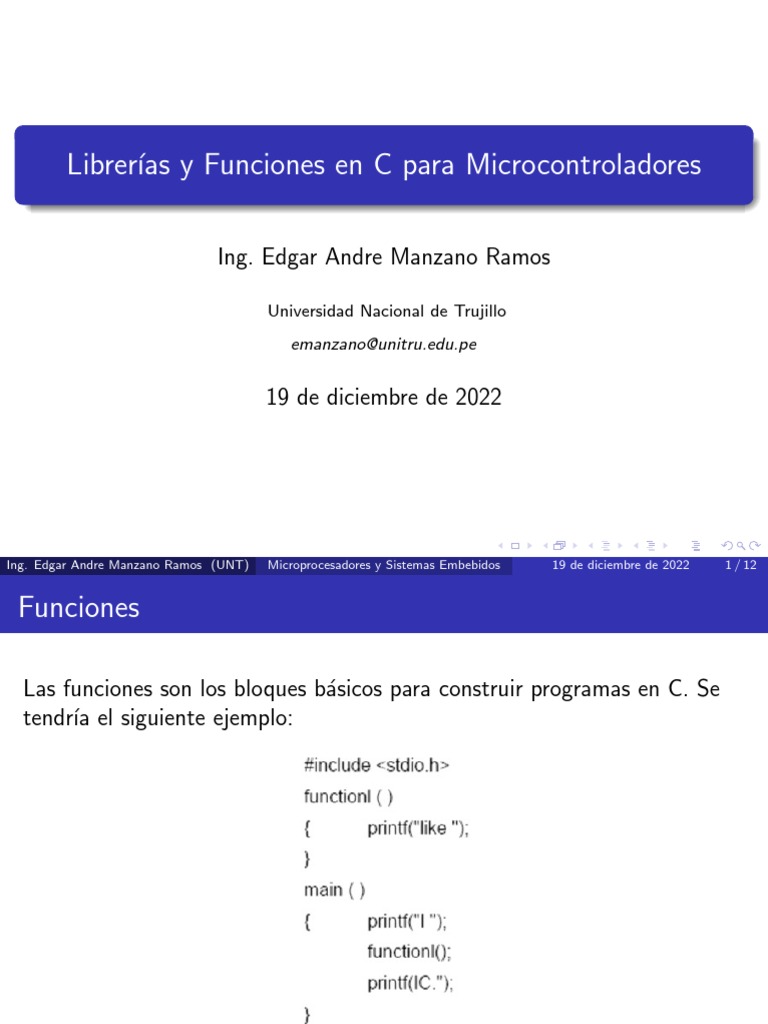 Microcontroladores C (Parte III - Librerias y Funciones) | PDF ...