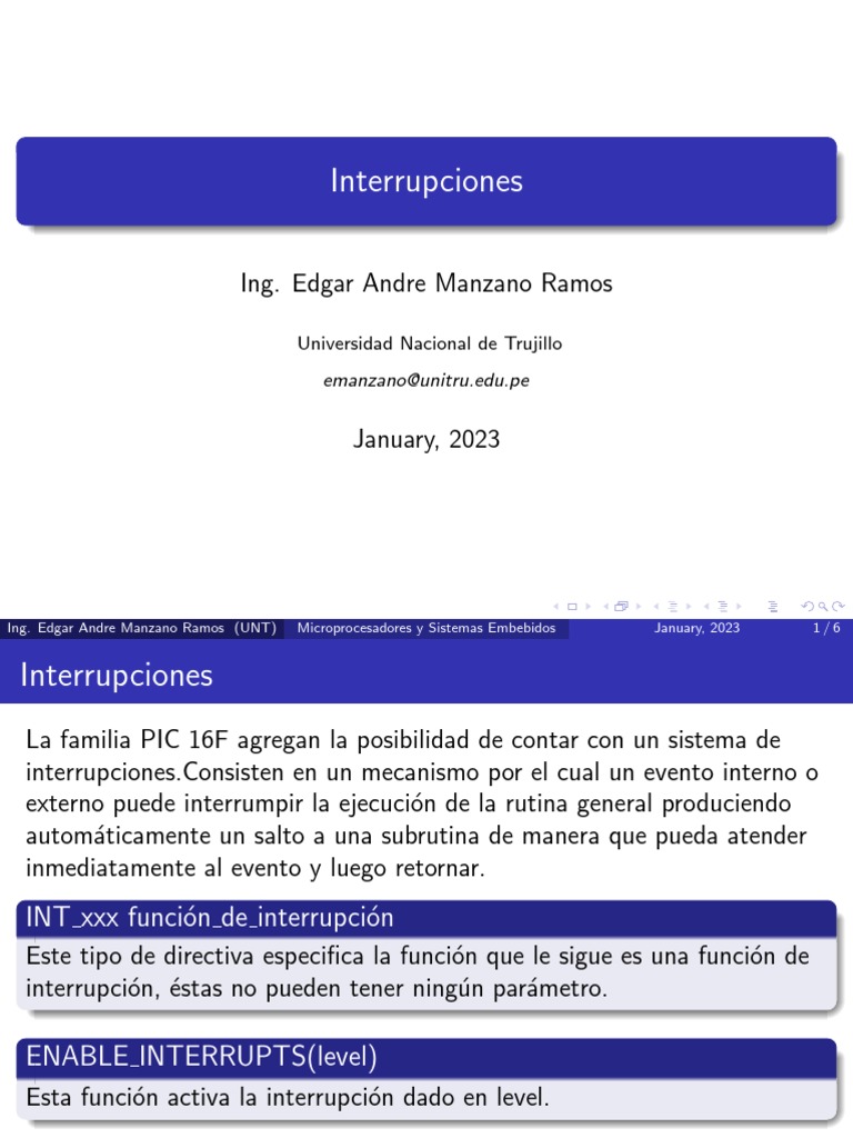 Interrupciones | PDF | Hardware de la computadora | Ingenieria Eléctrica