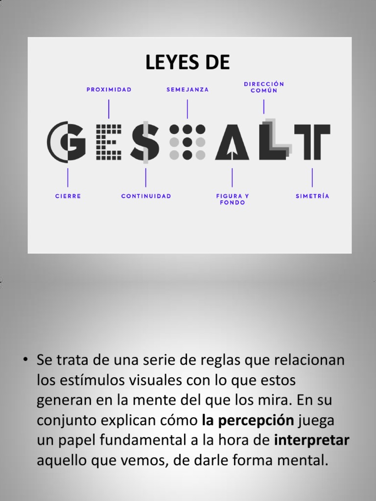 Leyes de la Percepción Visual Gestalt | PDF | Percepción | Mente