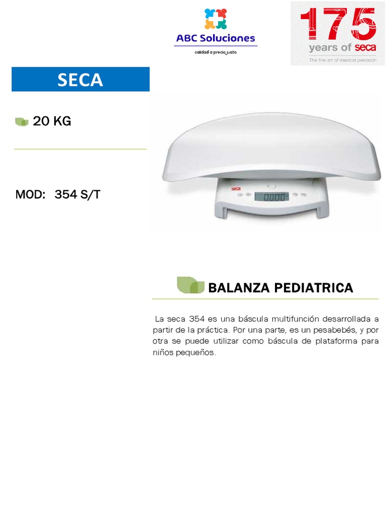 Mod. 354 S-T Balanza Pediatrica de Mesa Digital - Seca Profesional ...