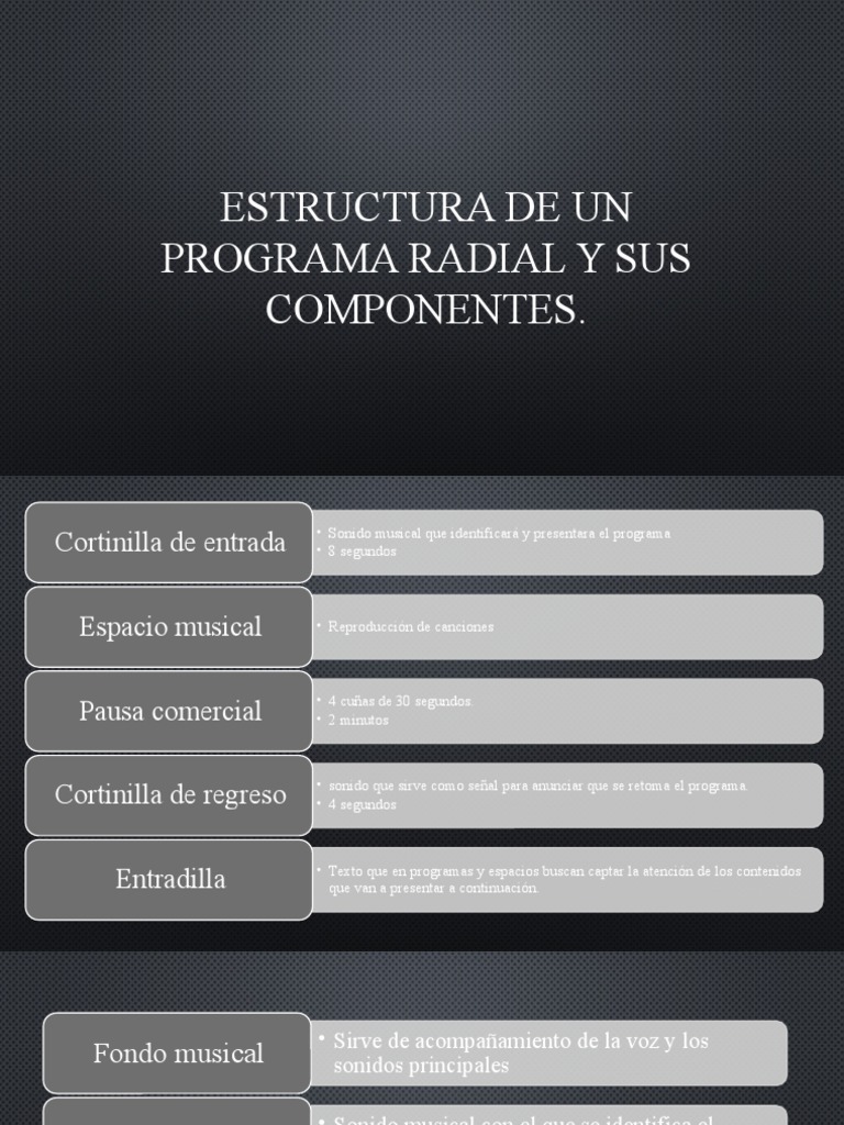 Estructura y Componentes del Programa Radial | PDF | Arte