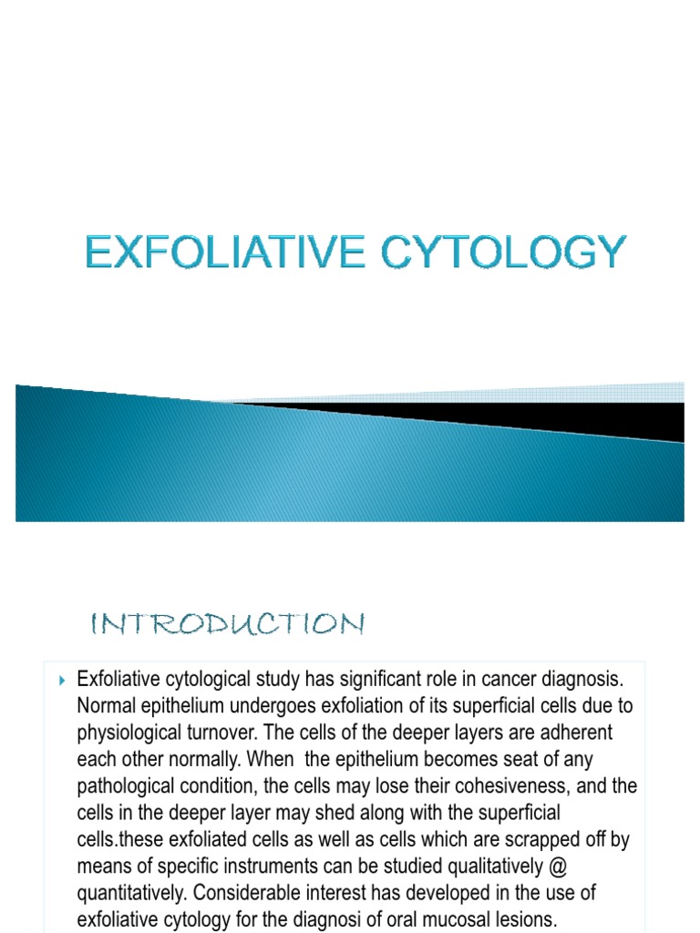 Exfoliative Cytology Overview | PDF