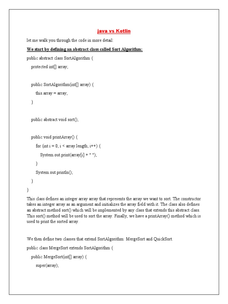 Java Vs Kotlin Pdf Programming Paradigms Theoretical Computer Science