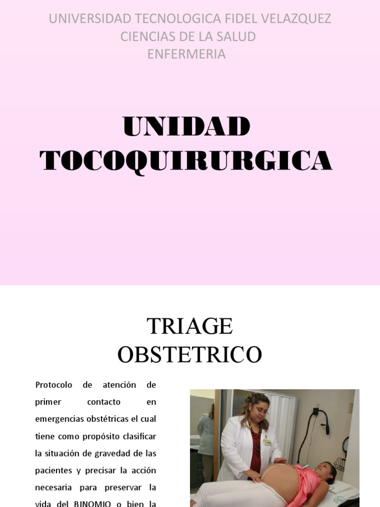 Unidad Tocoquirurgica | PDF | Parto | Periodo posparto