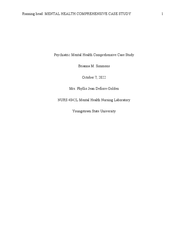 Bipolar Disorder Case Study Analysis | PDF | Mania | Bipolar Disorder