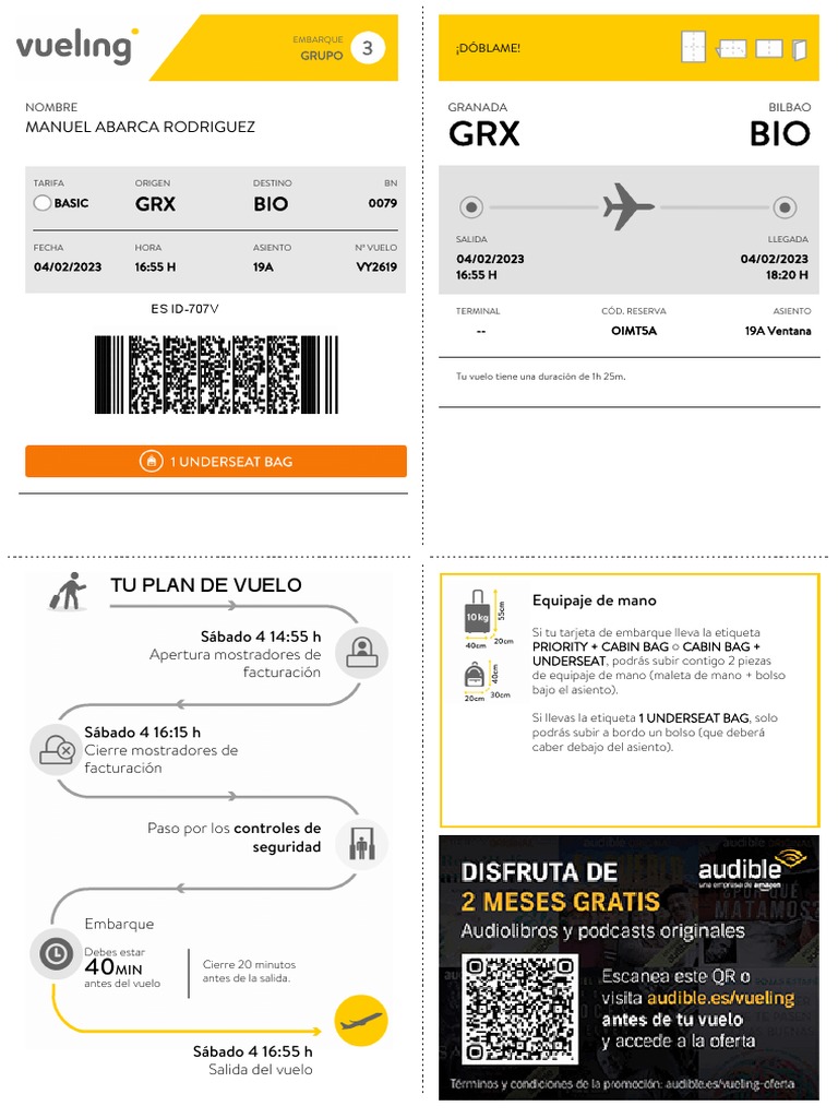 Vueling BoardingPass | PDF