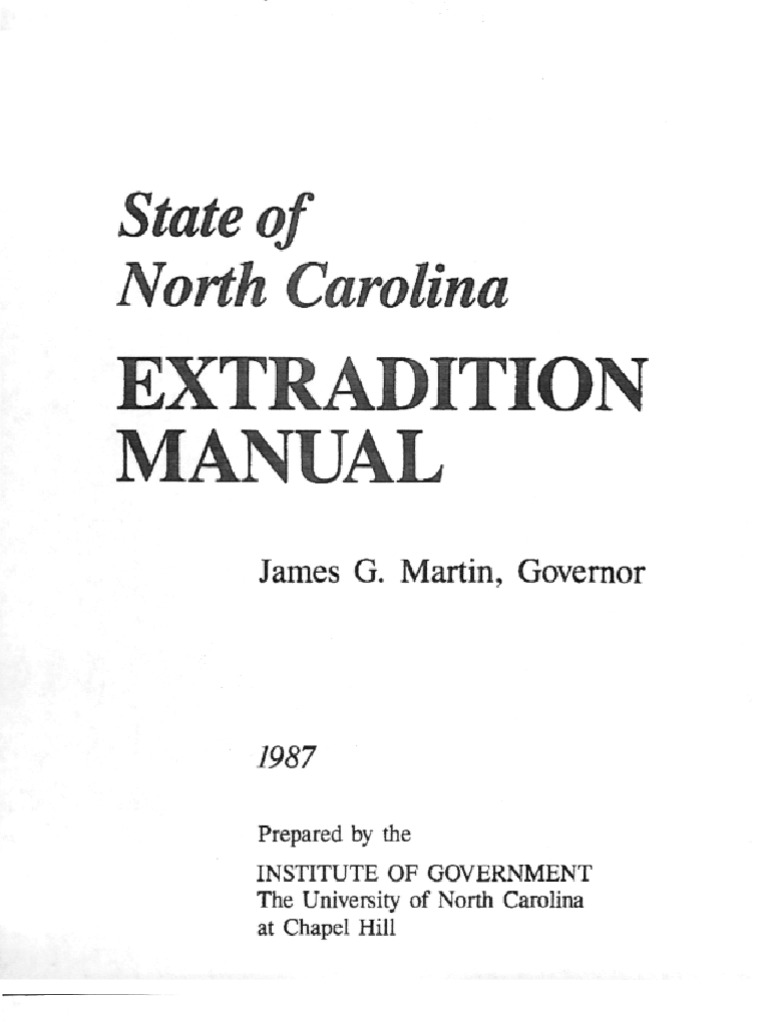 NC Extradition Manual | PDF | Arrest Warrant | Arrest