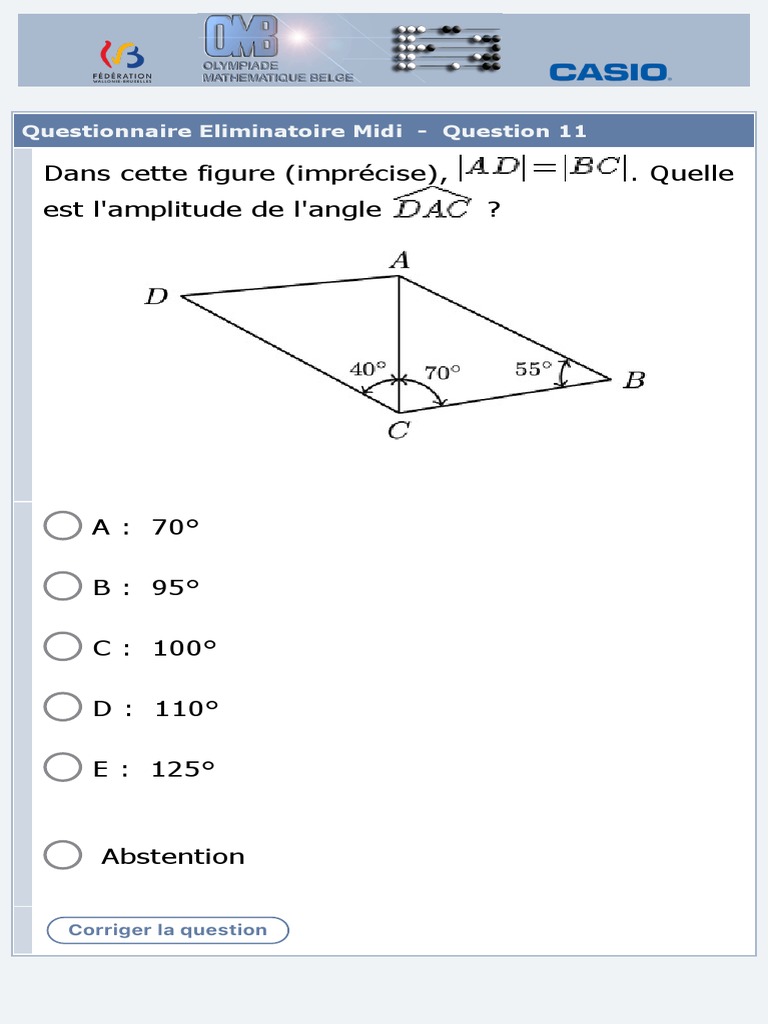 OMB - Questionnaires Olympiade | PDF
