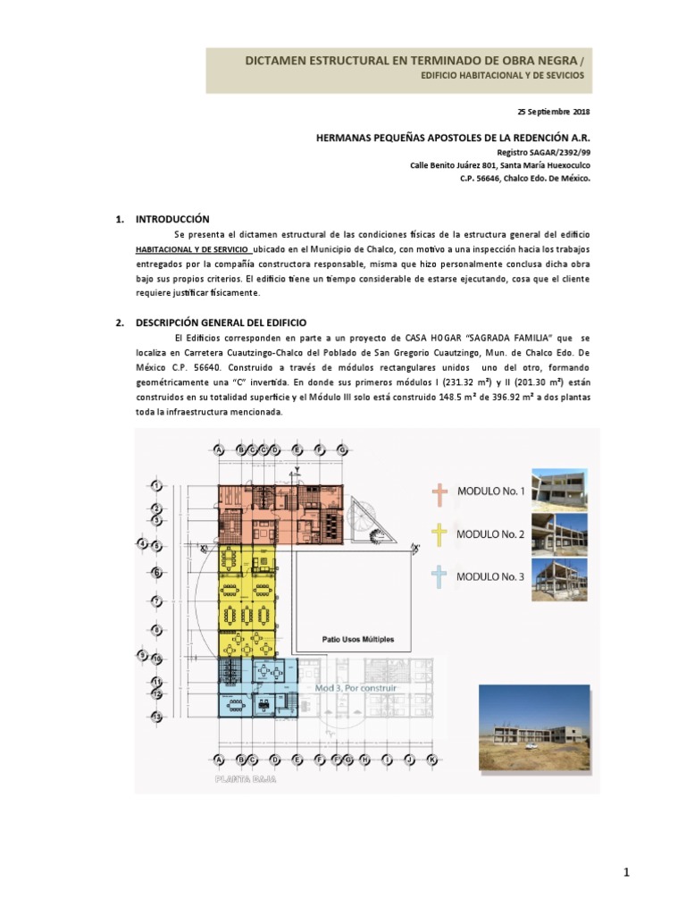 Dictamen Estructural Casa Hogar | PDF