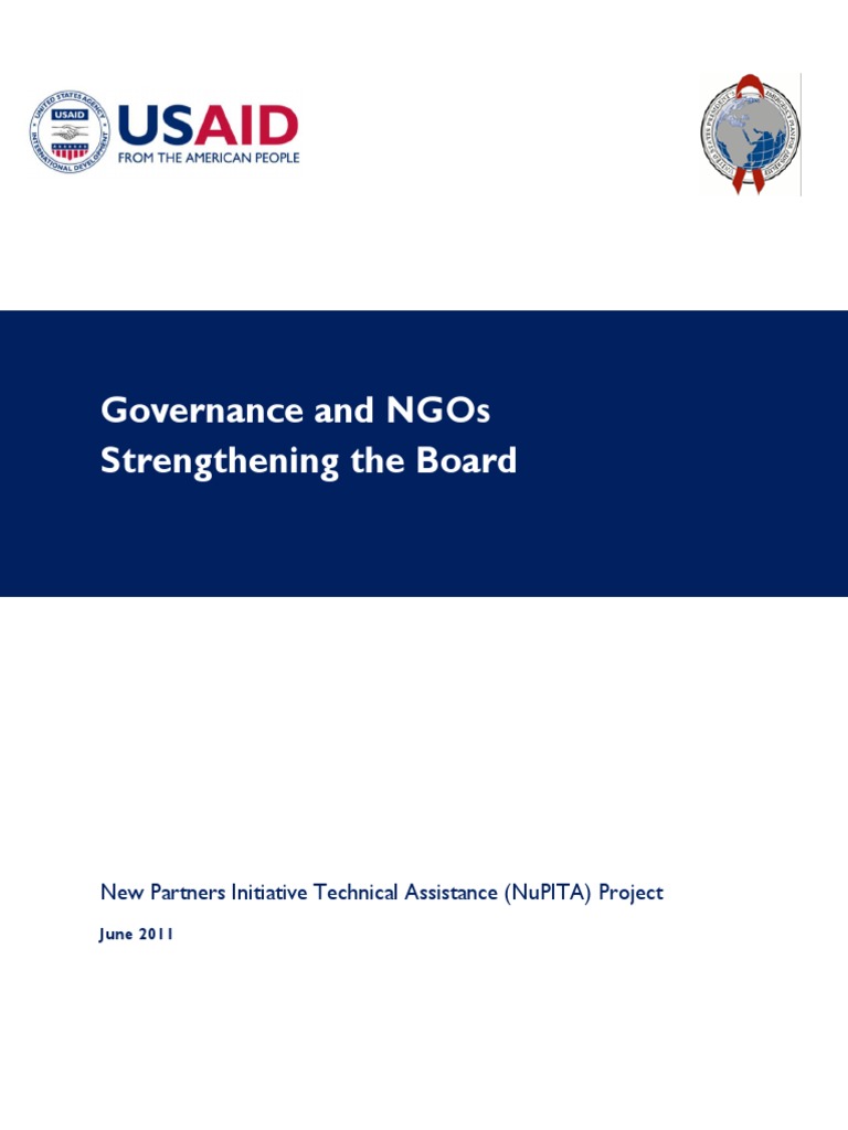 Governance and NGOs Strengthening The Board - USAID | PDF | Internal ...