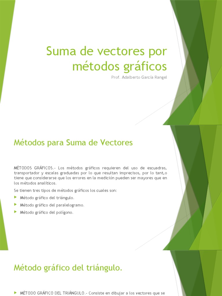 Suma de Vectores Por Métodos Gráficos | PDF | Vector Euclidiano | Triángulo
