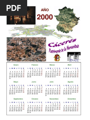 Calendario 2000 Imprimible