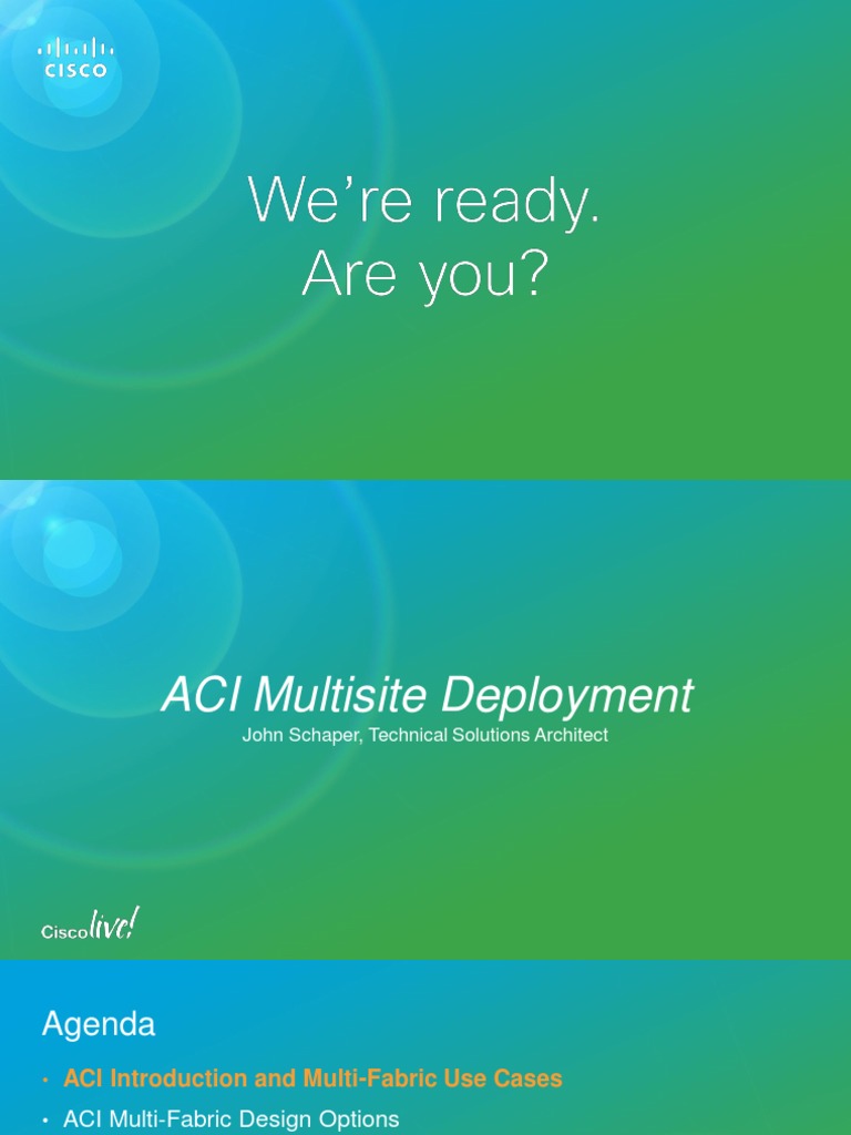 ACI Muti-Pod | PDF | Router (Computing) | Computer Network