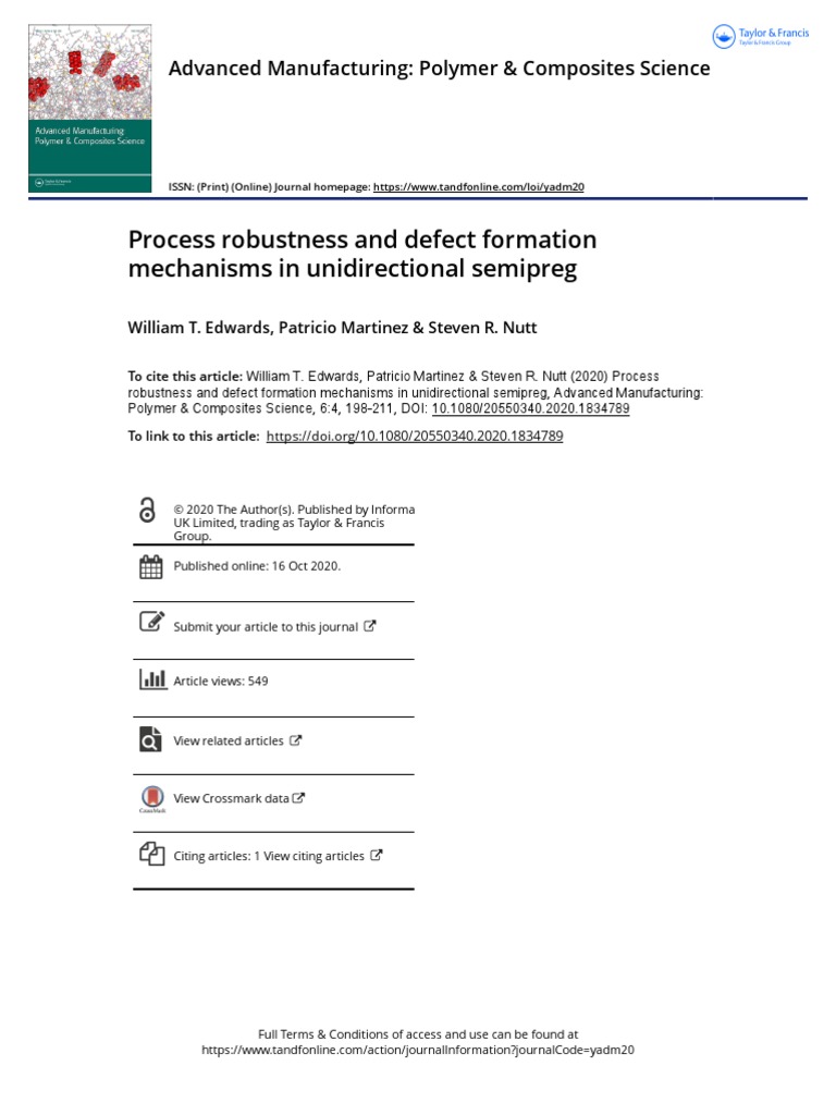 Process Robustness and Defect Formation Mechanisms in Unidirectional ...