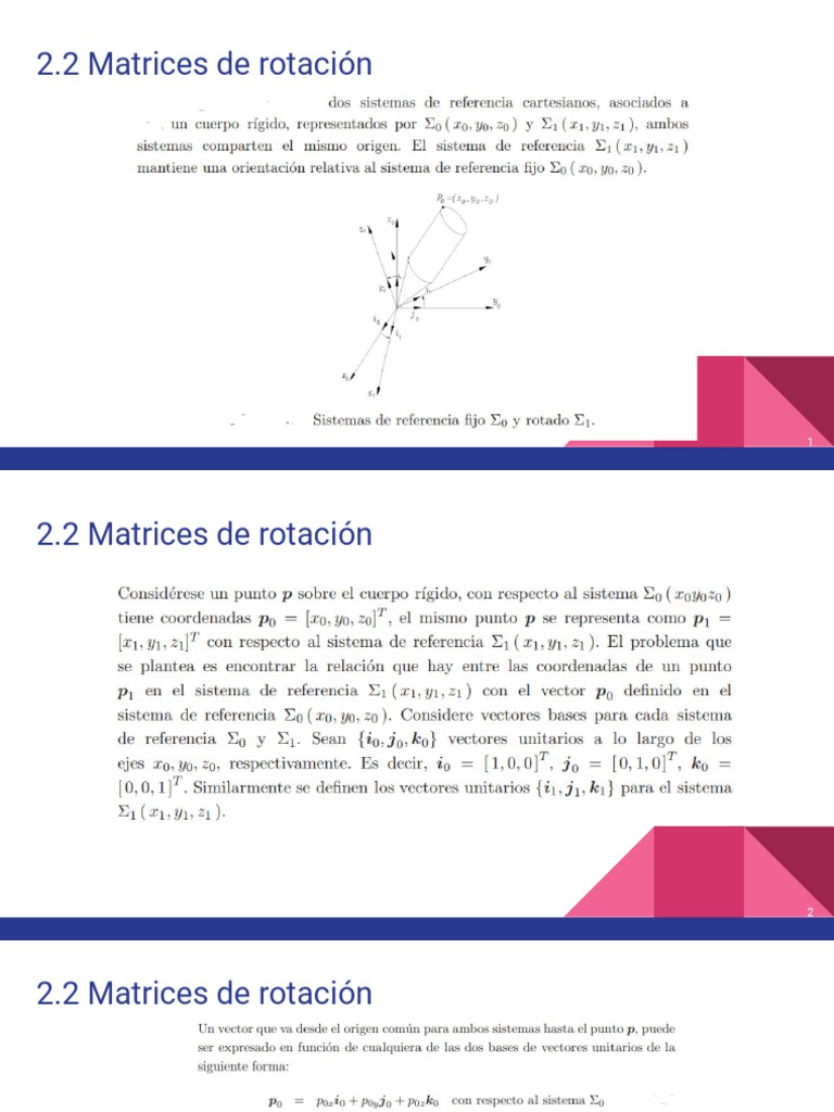 Matrices de Rotación | PDF