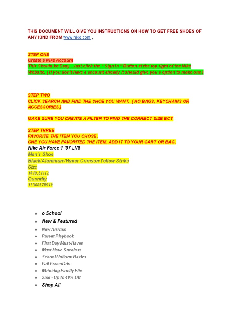 Fraud Bible - Shoe Method | PDF | Nike | Shoe