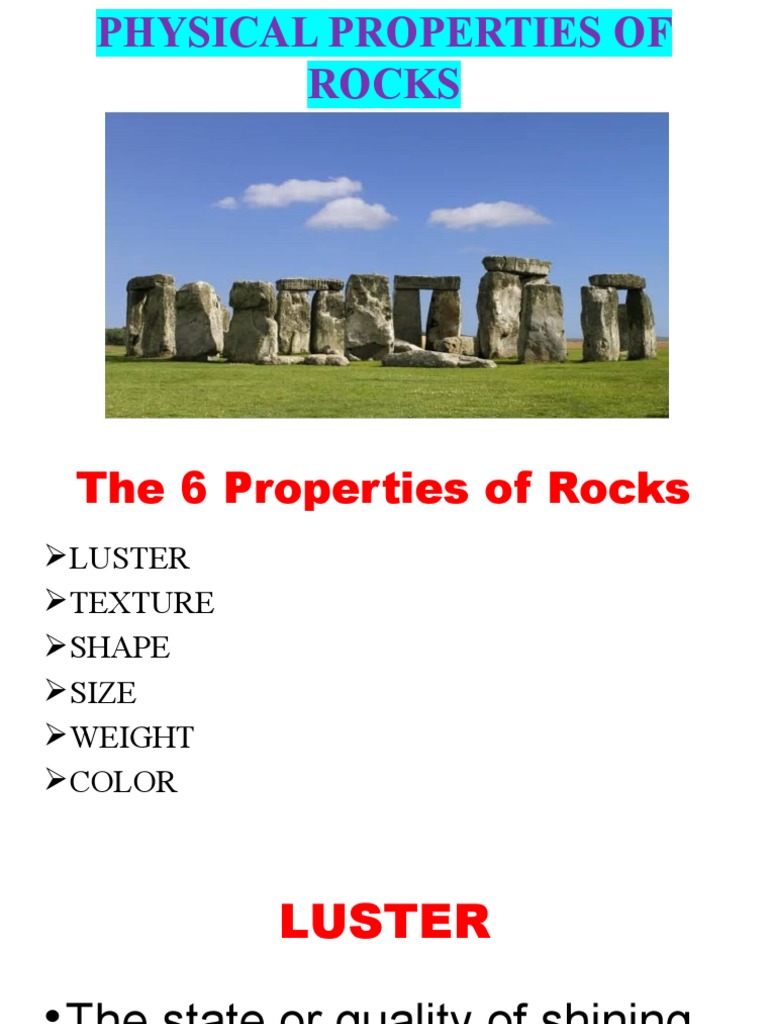 Physical Properties of Rocks | PDF | Home & Garden