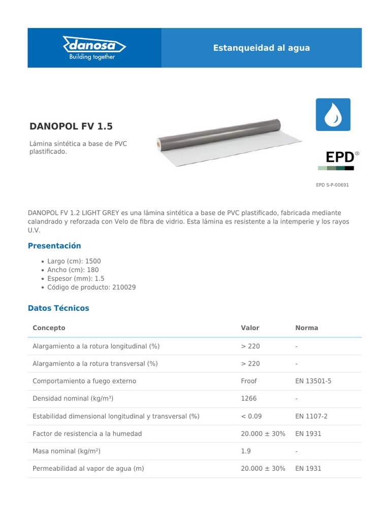 Danosa - DANOPOL FV 1.5 | PDF | Soldadura | Construcción