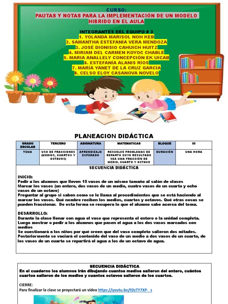 Planeacion de Clases Equipo 3 | PDF | Aprendizaje | Modificación de comportamiento