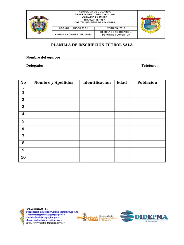 Planillas Inscripcion Micro | PDF