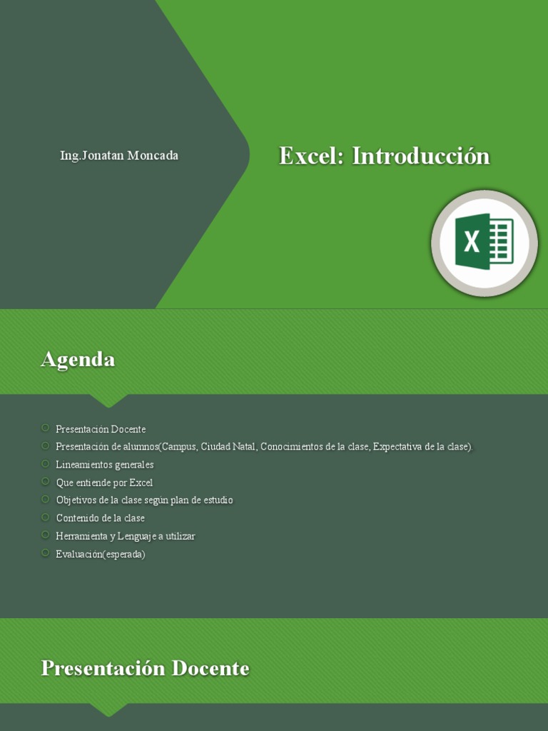 Introducción Excel | PDF | Microsoft Excel | Microsoft