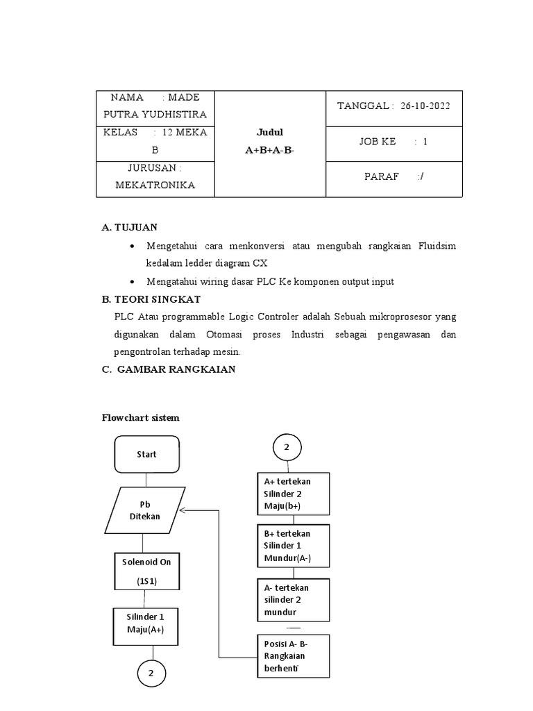 Konversi Rangkaian Fluidsim ke Ladder Diagram PLC | PDF | Teknologi ...