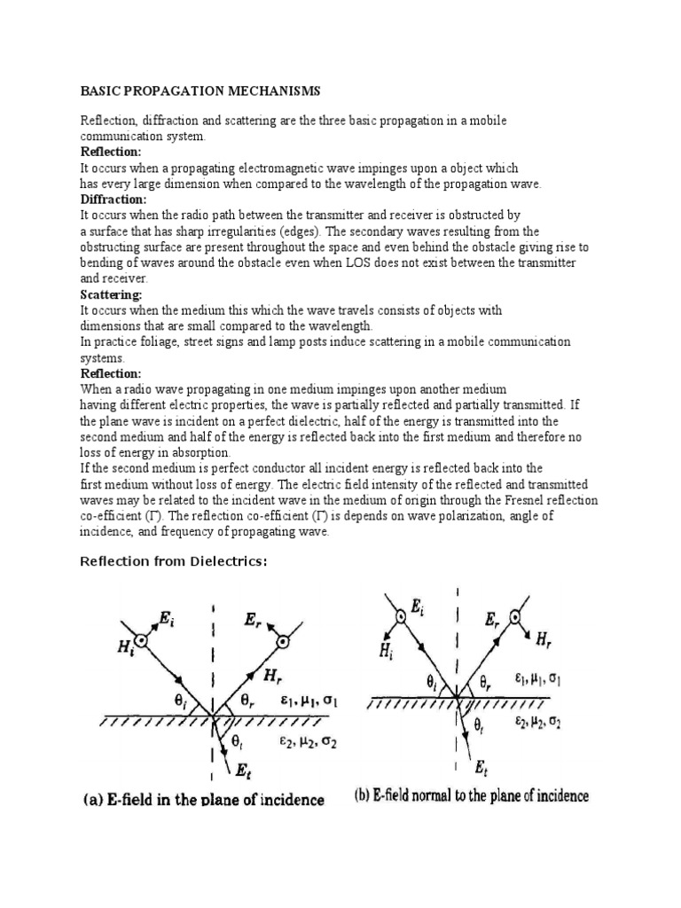 Basic Propagation Mechanisms | PDF | Transmission Medium | Waves