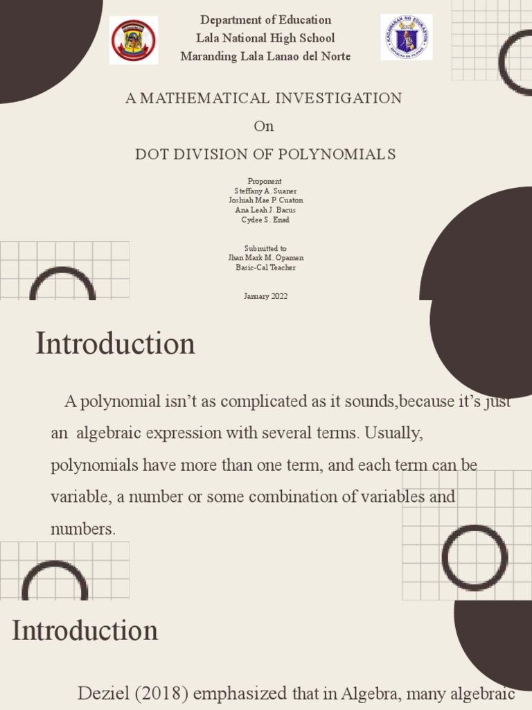 Math Investigation | PDF | Division (Mathematics) | Polynomial