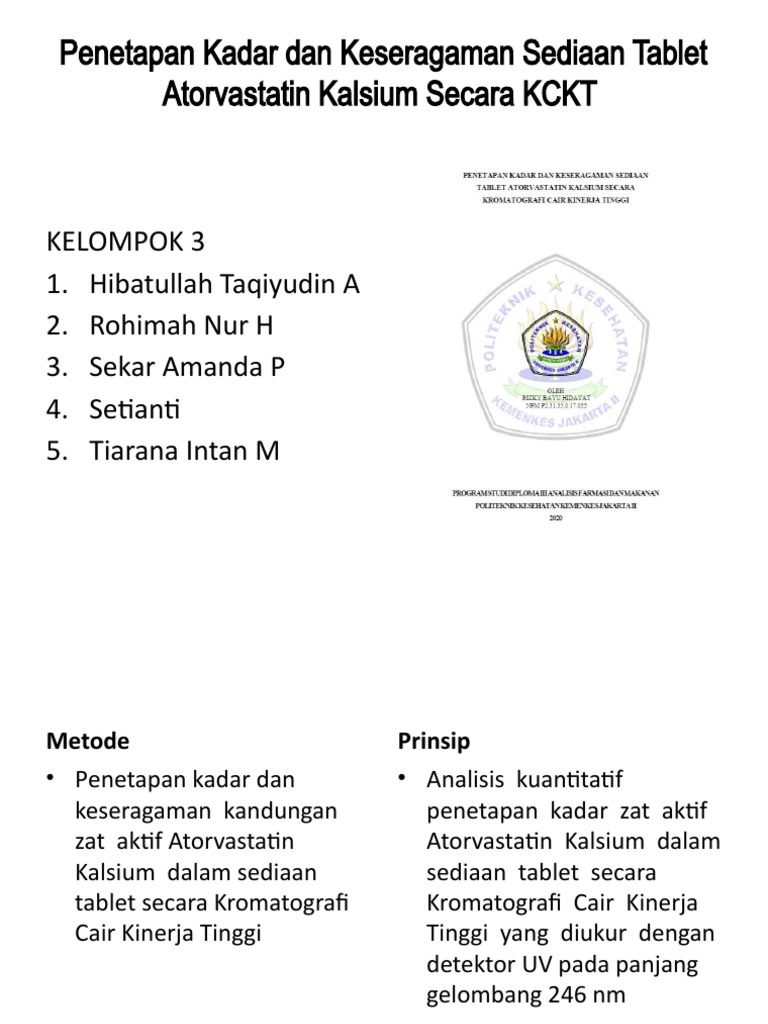PK Tablet Atorvastatin | PDF | Pengembangan Diri | Kesehatan Holistik