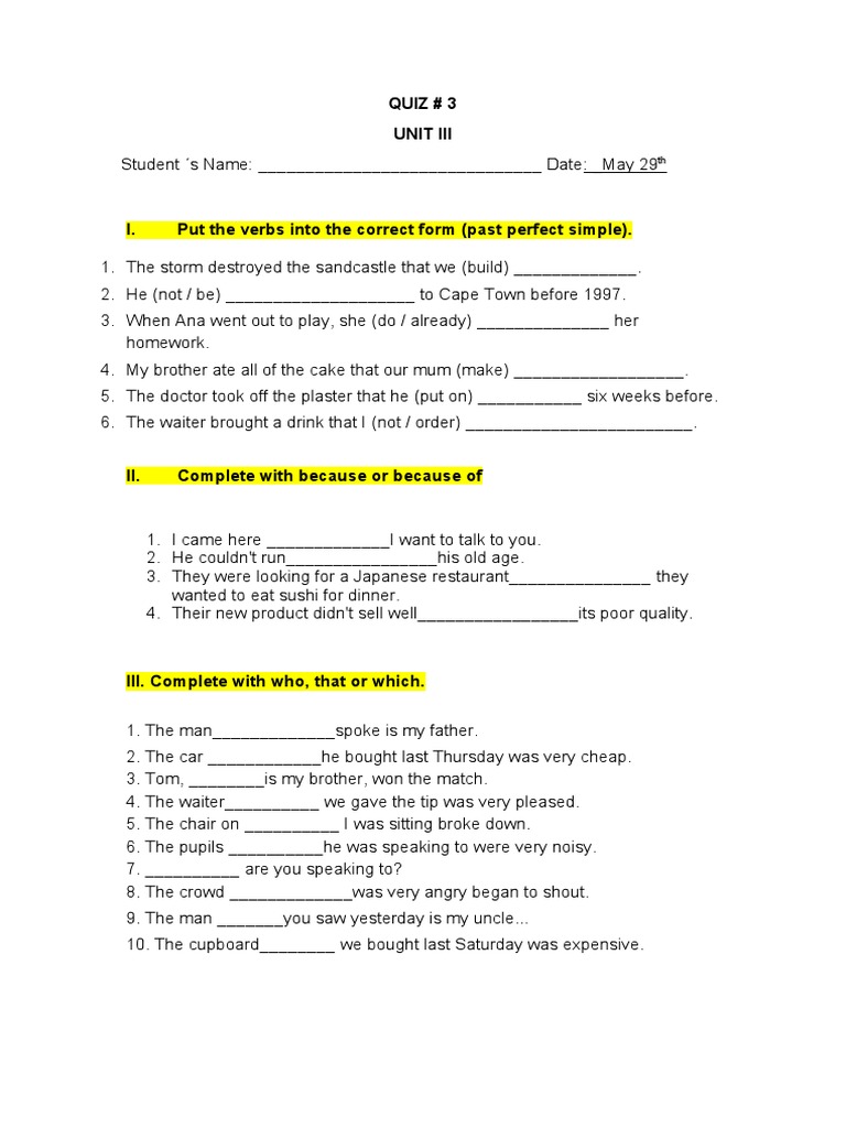 Class # 15 Quiz # 3 | PDF | Syntax | Linguistic Morphology Class # 15 Quiz # 3 | PDF | Syntax | Linguistic Morphology