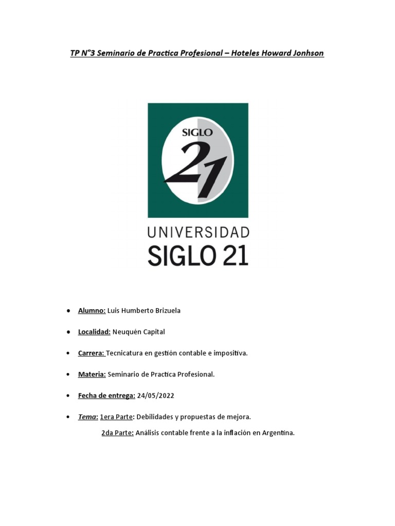 Tp 3 Seminario De Practica Profesional Descargar Gratis Pdf