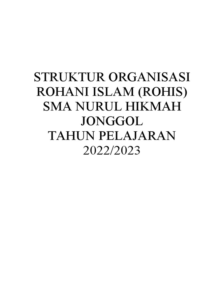 Rohis Baru | PDF | Agama & Spiritualitas