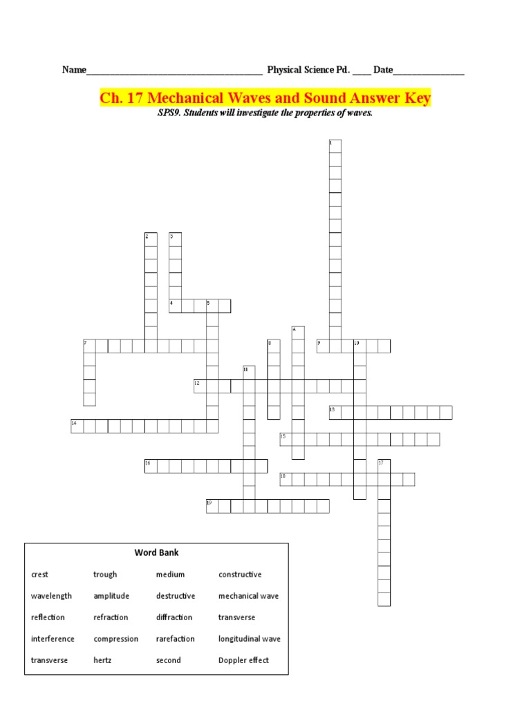 Ch. 17 Mechanical Waves Answer Key | PDF | Science & Mathematics