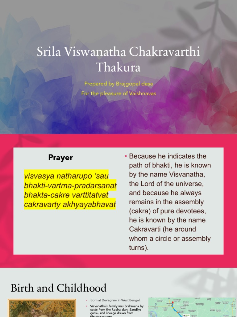 Life of Srila Visvanatha Chakravarti Thakura | PDF | Monotheistic ...